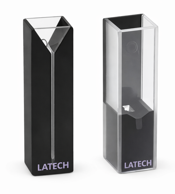 Micro Black Wall Cuvette with PTFE Stopper – Latech Scientific Supply